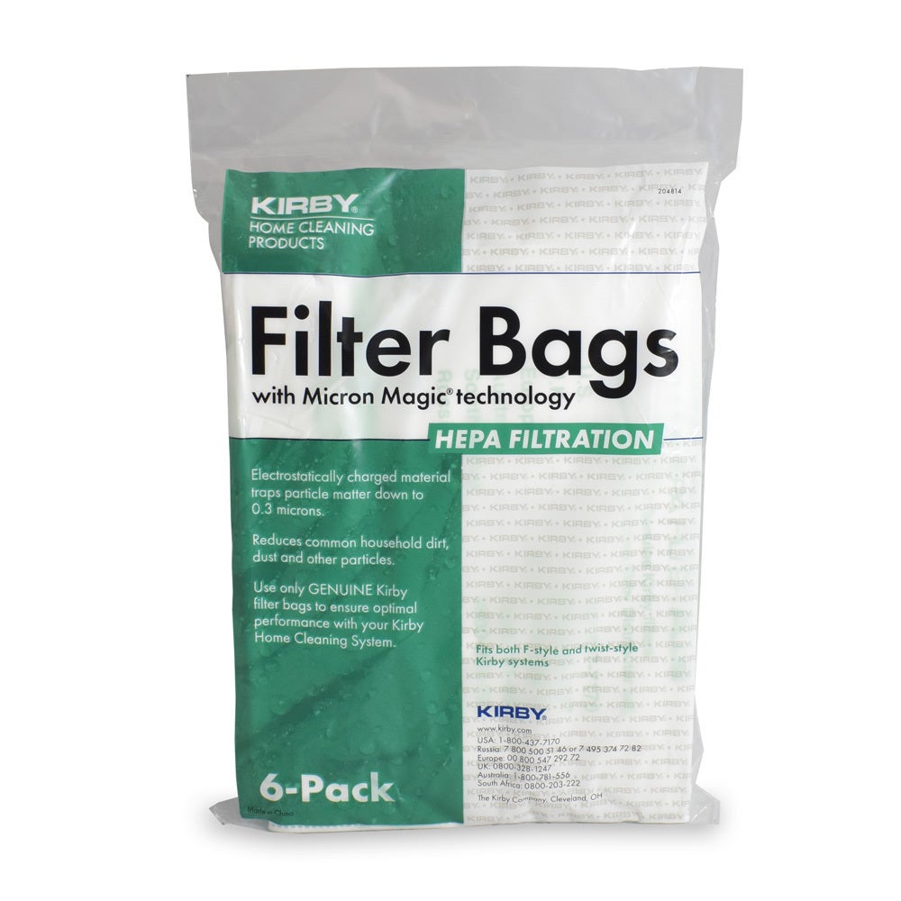 Kirby MicroAllergen Plus HEPA Filter Bags – 6 pack 204814 | Saniway ...